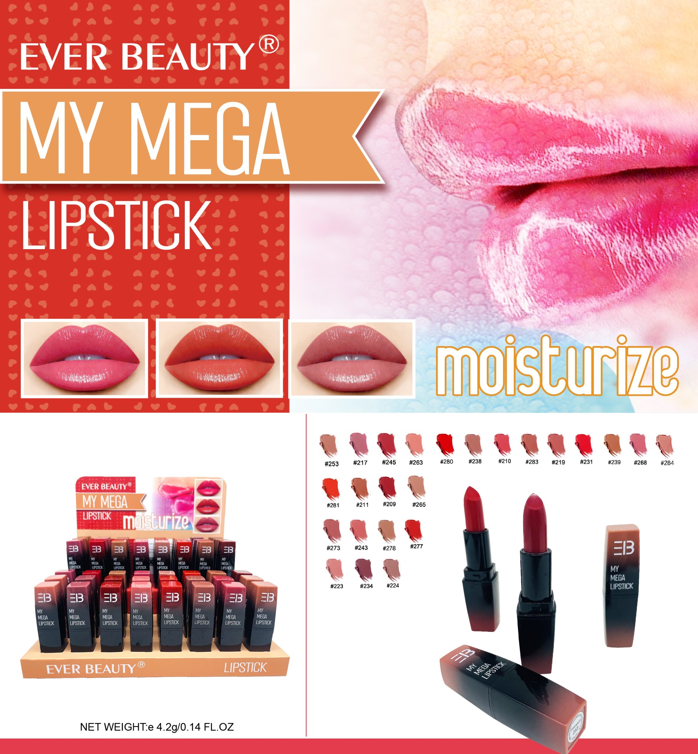 My Mega Lipstick - Ever Beauty Cosmetics